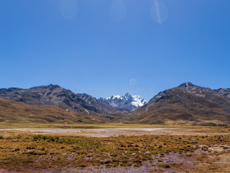 View of the Andes Mountains in the Ancash Region Stock Image - Image of ...