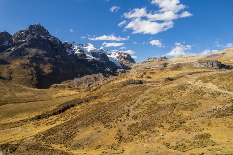 View of the Andes Mountains in the Ancash Region Stock Image - Image of ...