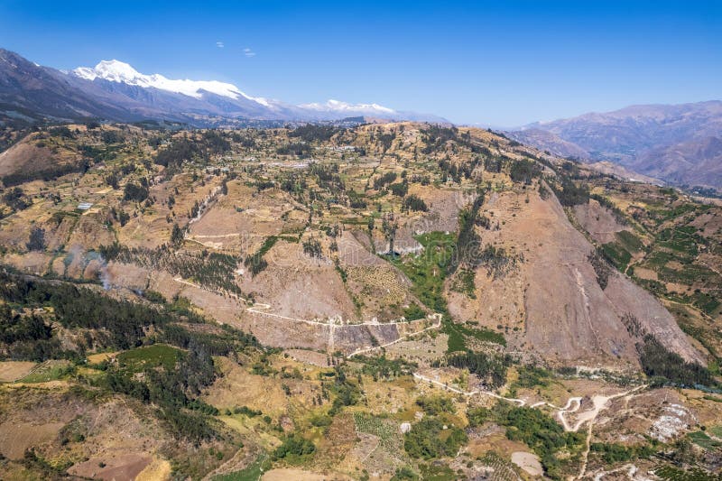 View of the Andes Mountains in the Ancash Region Stock Image - Image of ...