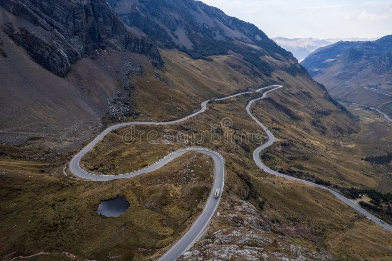View of the Andes Mountains in the Ancash Region Stock Image - Image of ...