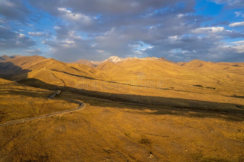 View of the Andes Mountains in the Ancash Region Stock Image - Image of ...