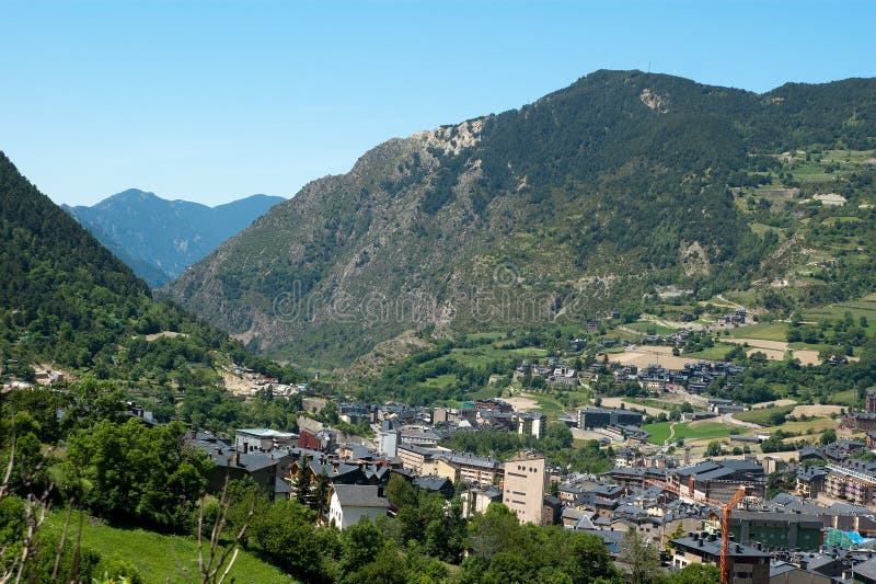 View of Andorra Pyrenees stock image. Image of andorra - 20085965