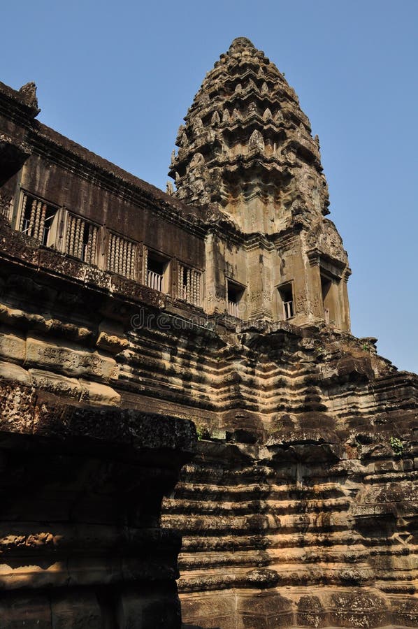 View of Angkor Thom Temple Complex in Angkor Wat Stock Photo - Image of ...