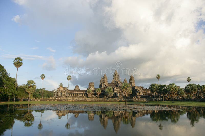 Top View of Angkor Wat Temple Stock Photo - Image of place, buddhism ...