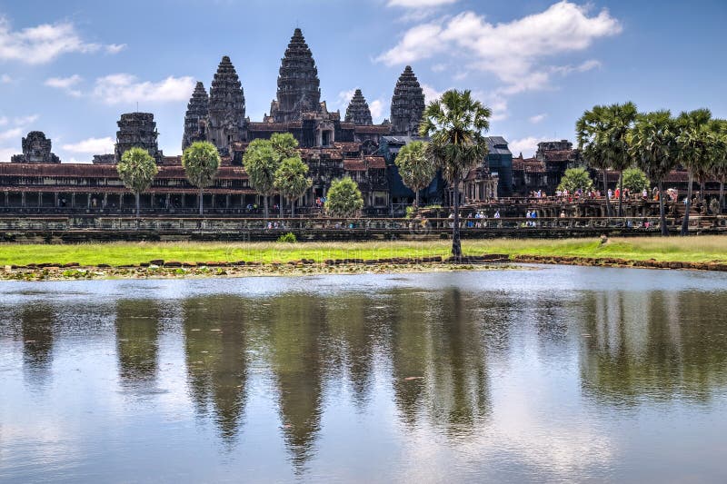 Top View of Angkor Wat Temple Stock Image - Image of ruin, rainforest ...