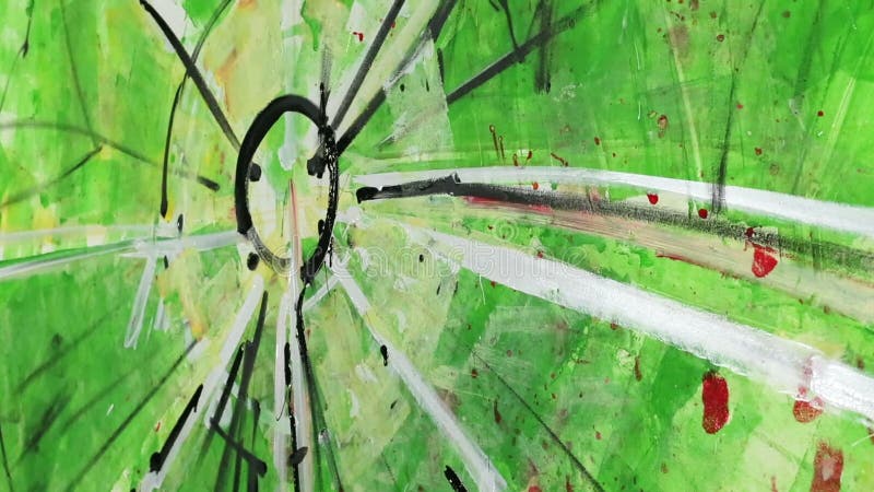 View at Angle of Abstract Painting on Wall in Stock Video - Video of ...