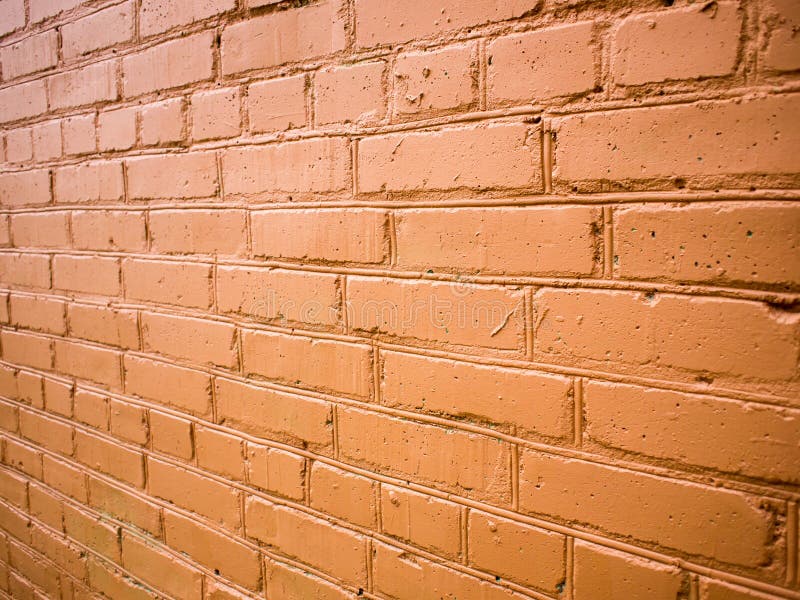 View Angle on the Red Brick Wall Stock Photo - Image of rough, concrete ...