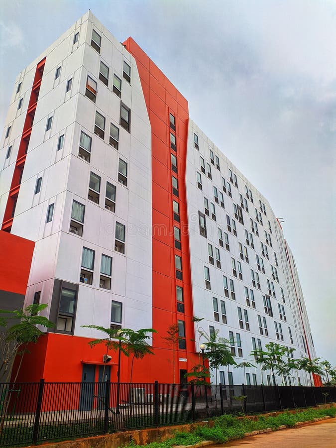 View of Apartment Building at City Satellite Stock Photo - Image of ...