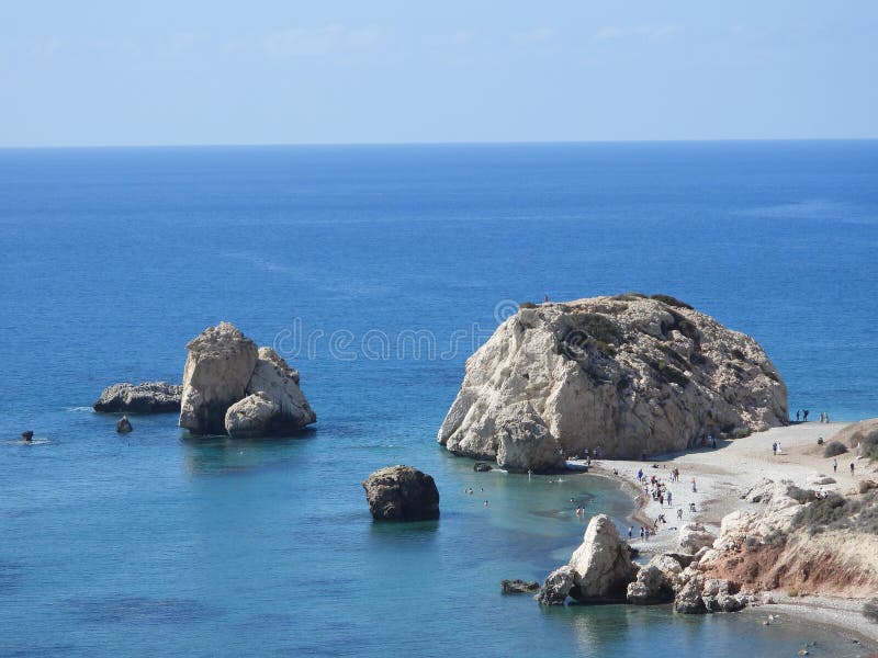 View of Aphrodite S Stone, Paphos, Cyprus Stock Photo - Image of ...