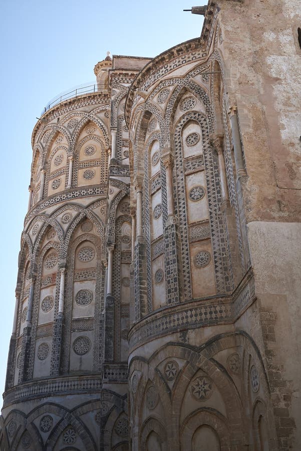 View of the Apse of Monreale Cathedral Stock Photo - Image of faith ...