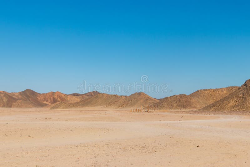 View of Arabian Desert and Mountain Range Red Sea Hills, Egypt Stock ...