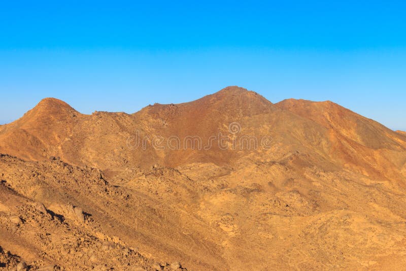View of Arabian Desert and Mountain Range Red Sea Hills, Egypt Stock ...