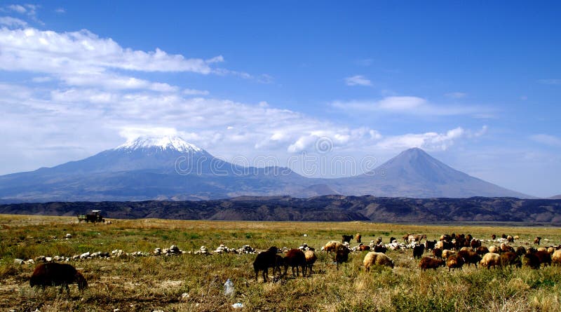 View on Ararat from Turkey stock photo. Image of ararat - 85549508