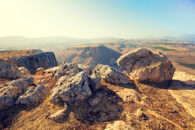 View from the Arbel cliff stock image. Image of park - 128414387