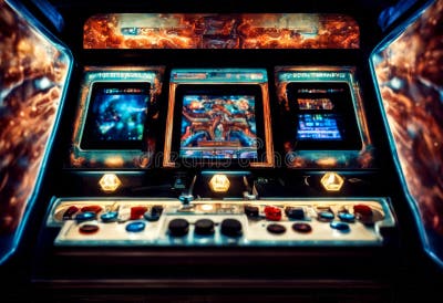 Arcade Machine Front View Stock Illustrations – 38 Arcade Machine Front ...