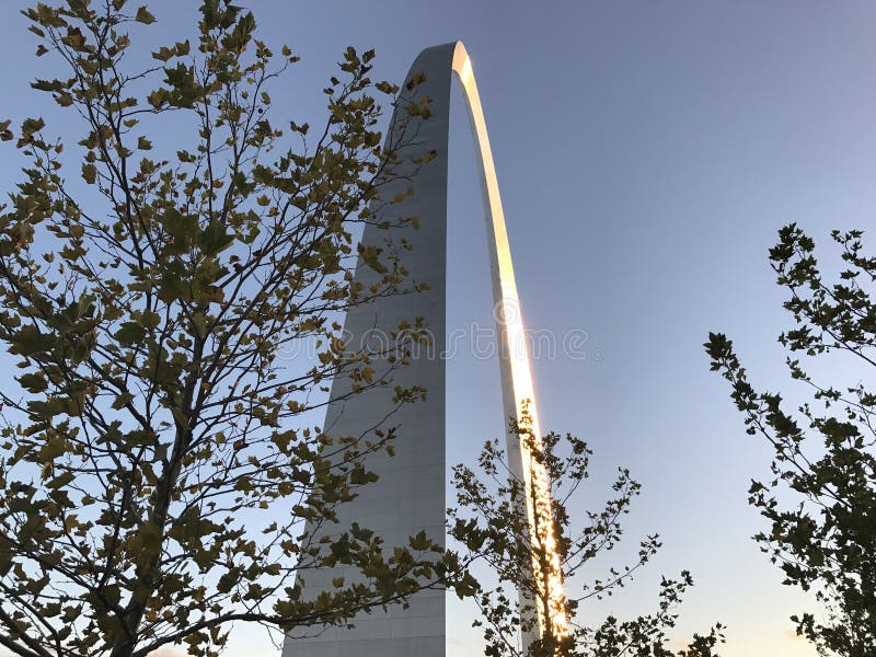 View of the Arch through the Trees Editorial Stock Photo - Image of ...