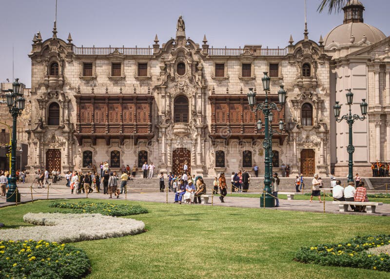 View of the Archbishop S Palace of Lima Editorial Stock Photo - Image ...