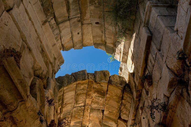 View of the Arched Vaults of Ancient Ruins Stock Image - Image of lycia ...