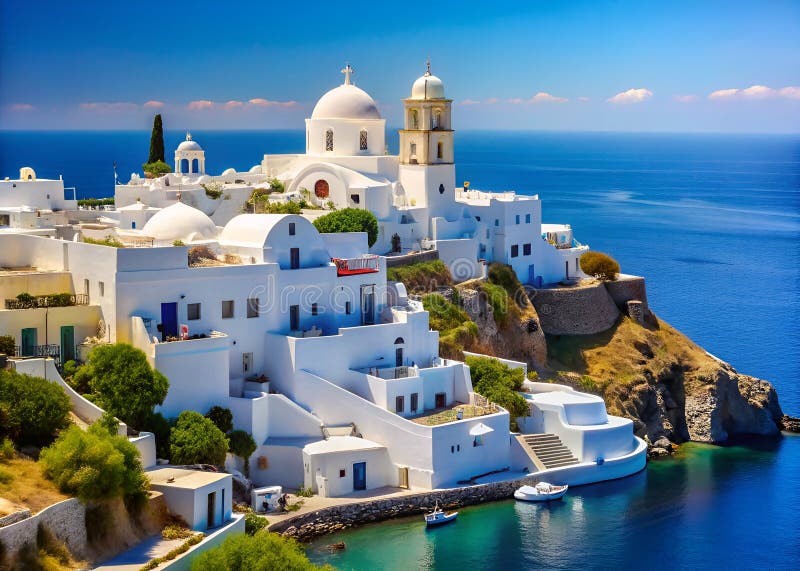 View Architecture Isle White Landmark Stock Illustration - Illustration ...