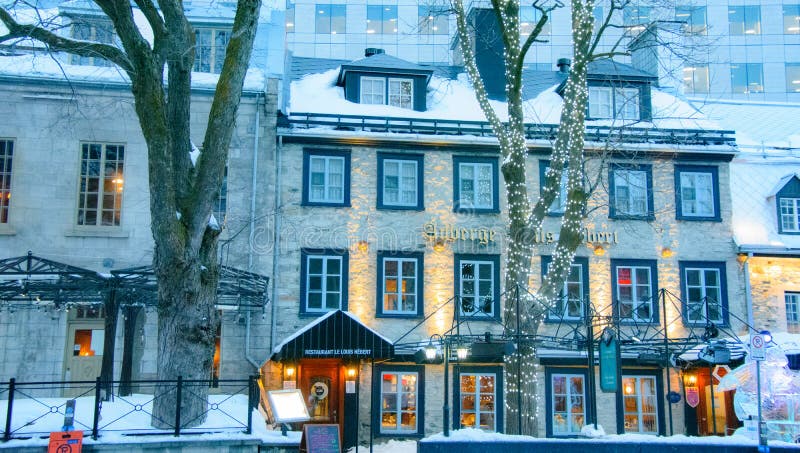 View of the Architecture of the Pretty Old Town of Quebec Editorial ...