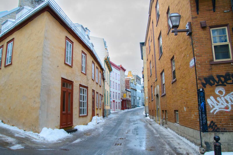 View of the Architecture of the Pretty Old Town of Quebec Editorial ...