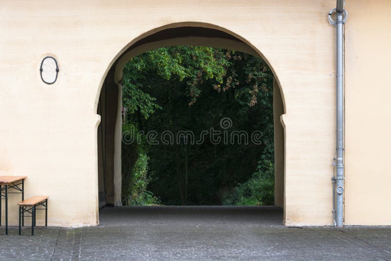 View through an archway stock image. Image of gate, lane - 83279867