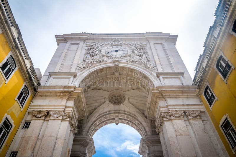 Arco Da Rua Augusta in Lisbon Stock Image - Image of elevador, arch ...