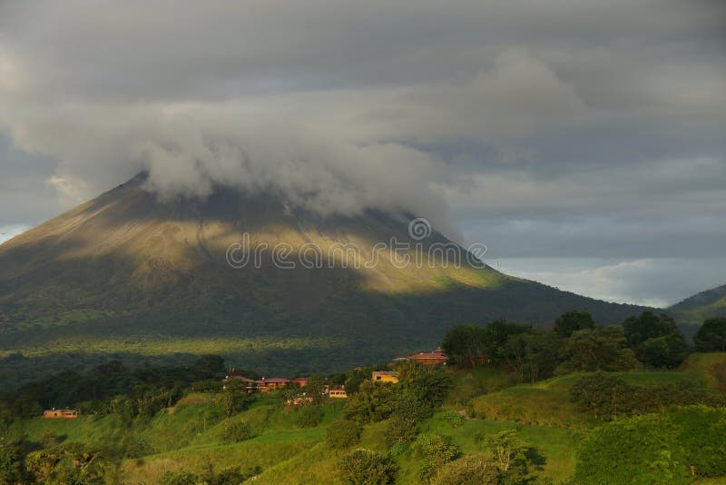 A View of Arenal Volcano, Costa Rica. Stock Photo - Image of ...