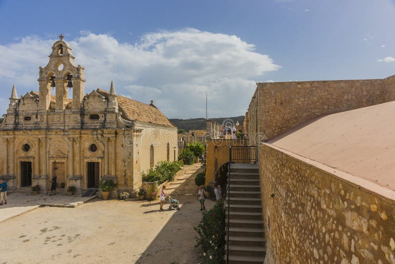 Arkadi monastery. Crete editorial stock photo. Image of historic ...