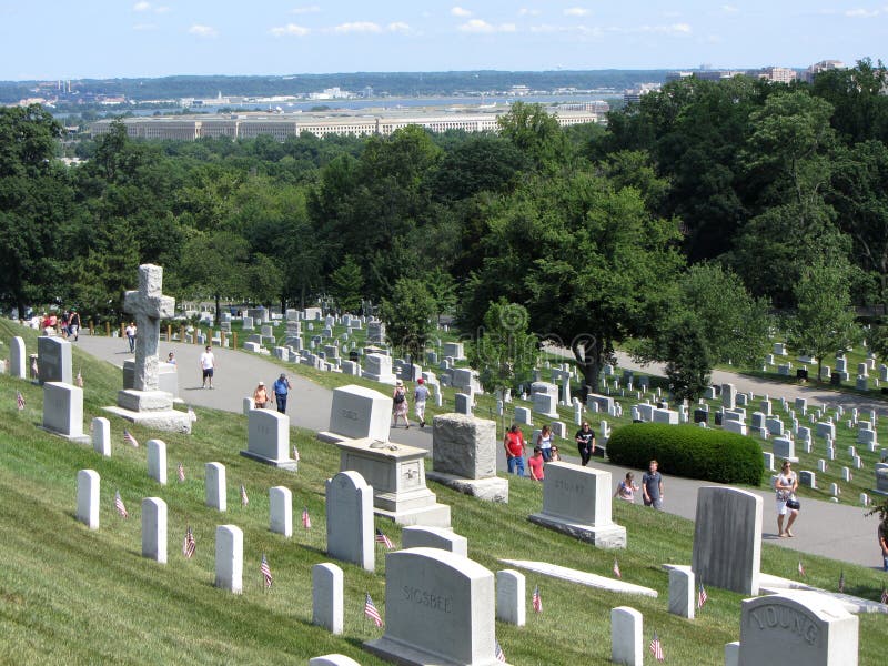 View from Arlington Cemetery Editorial Photography - Image of trees ...