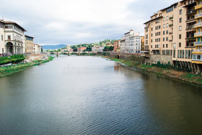 View of Arno River Florence Stock Photo - Image of tourism, florence ...