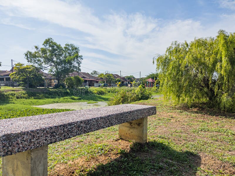 View Around the Rest Area in the Evening. Stock Image - Image of area ...