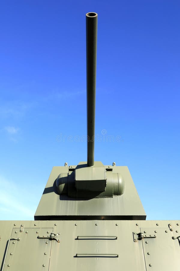 Artillery Cannon on Armored Train Stock Image - Image of defense ...