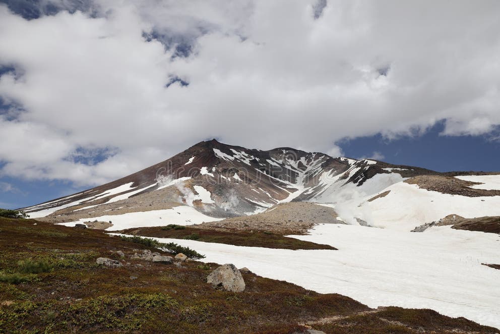 View of Asahidake (Mount Asahi) in Japan Stock Image - Image of ...