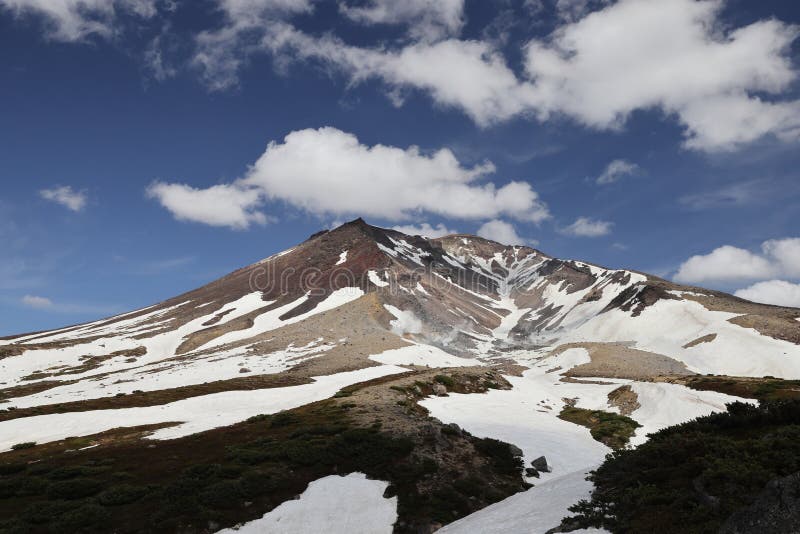 View of Asahidake (Mount Asahi) in Japan Stock Photo - Image of ...