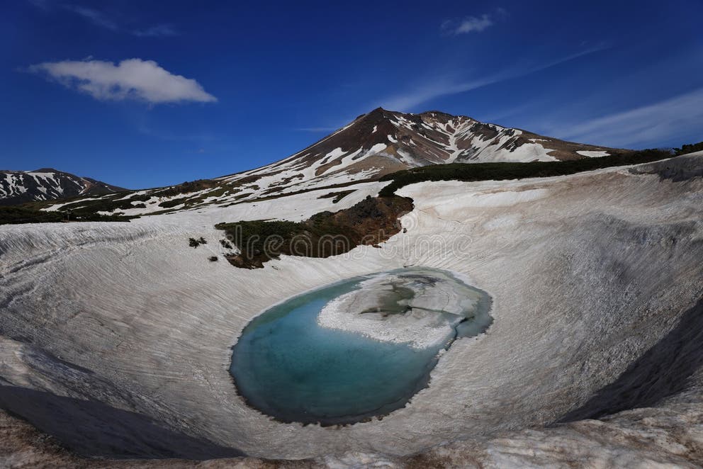 View of Asahidake (Mount Asahi) in Japan Stock Photo - Image of ...