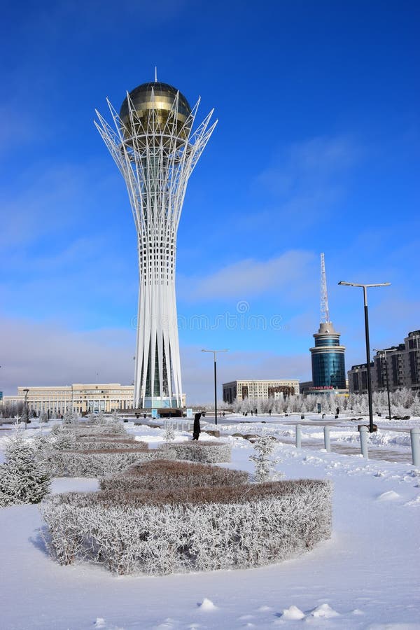 View in Astana in winter editorial photography. Image of astana - 50295962