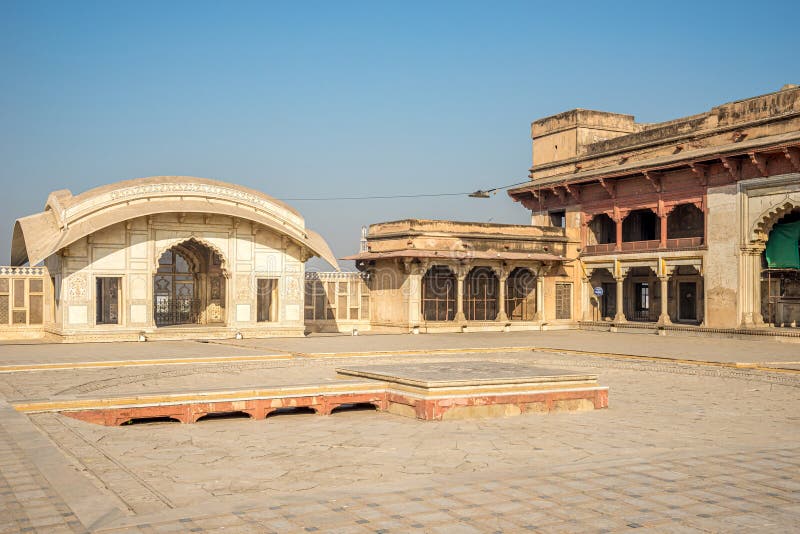 View at the Ath Dara Building in Lahore Fort - Pakistan Stock Photo ...