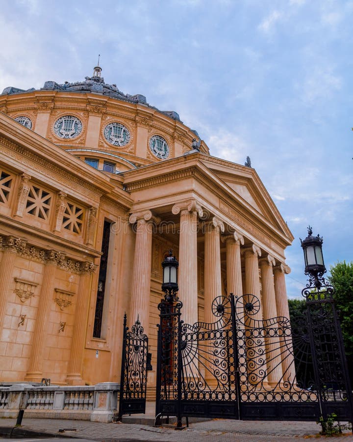 Bucharest Atheneum in the Morning Light Stock Image - Image of music ...