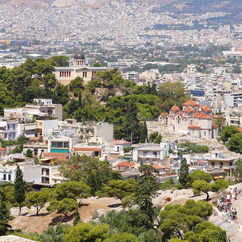 View of Athens stock image. Image of village, travel - 66163603