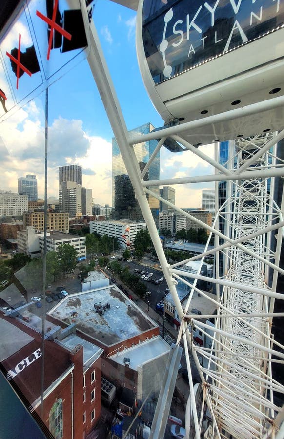 View from Atlanta Sky Eye Air-conditioned Ferris Wheel Editorial Stock ...