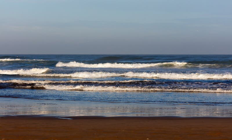 View at Atlantic Ocean Beach Stock Image - Image of seashore, africa ...
