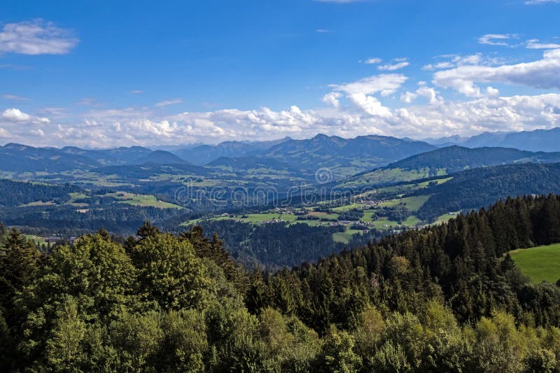 View of the Austrian Alps from the Summit of Mount Pfander Stock Image ...