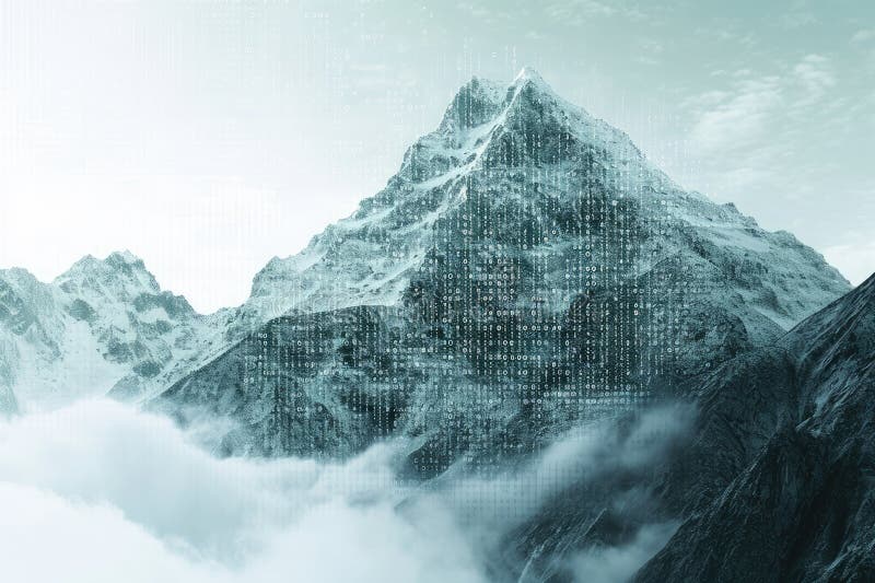View an Awe-inspiring Computer Generated Image of a Mountain Rising ...