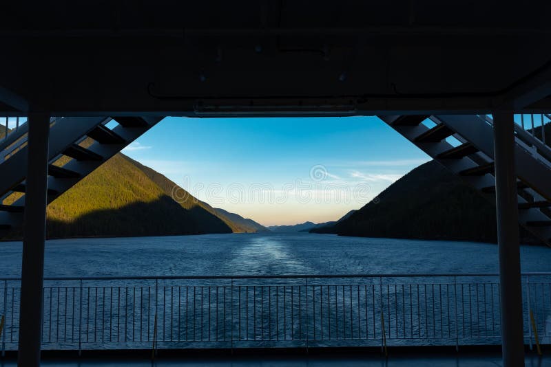 A View from the Back of a Ferry As the Boat Makes it Way through the ...