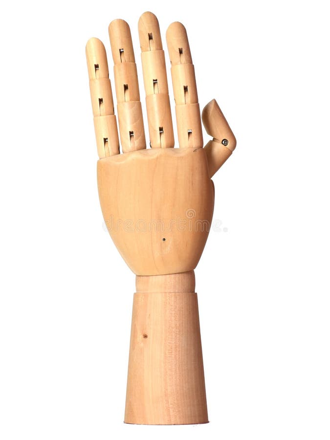 View of the Back of an Open Wooden Hand Stock Photo - Image of back ...