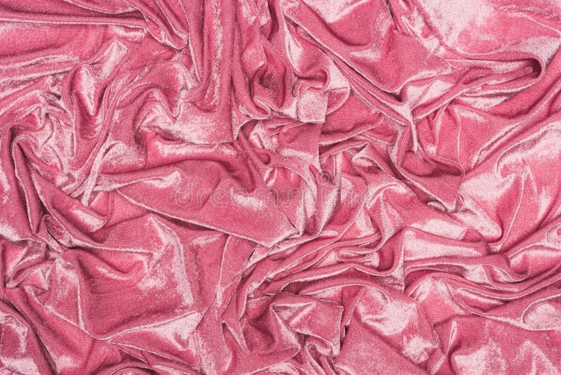 View of Background of Crumpled Pink Velour Textile Stock Image - Image ...