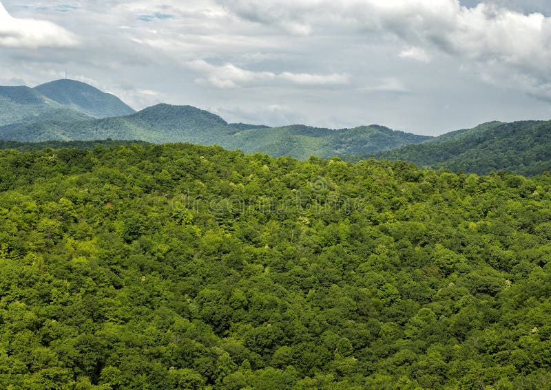 View from the Bad Fork Valley Overlook at Milepost 399.7 on the Blue ...