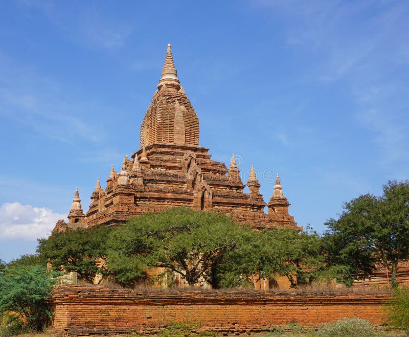 View of Bagan Temples, Myanmar Stock Photo - Image of building, green ...