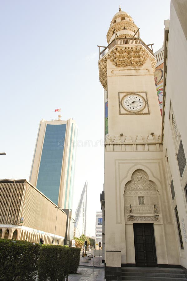 Beautiful Al Gudaibiya Grand Mosque in Bahrain Stock Photo - Image of ...